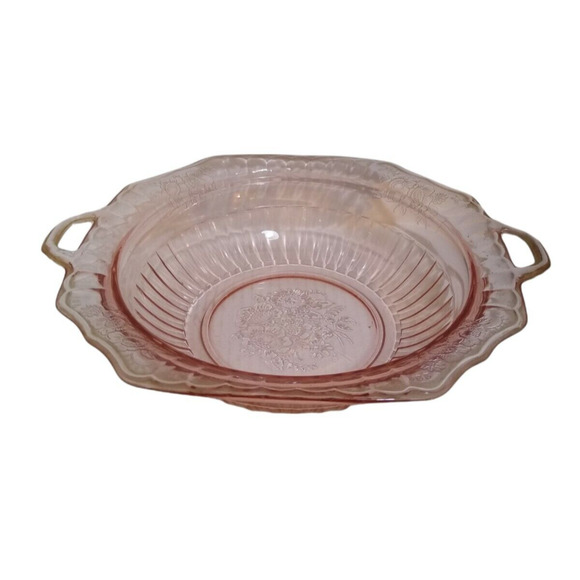 Anchor Hocking | Dining | Depression Glass Mayfair Pink Open Rose ...